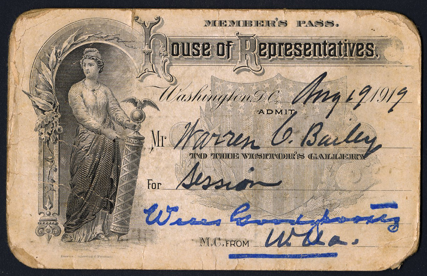 Visitor’s Gallery Pass | US House of Representatives: History, Art ...